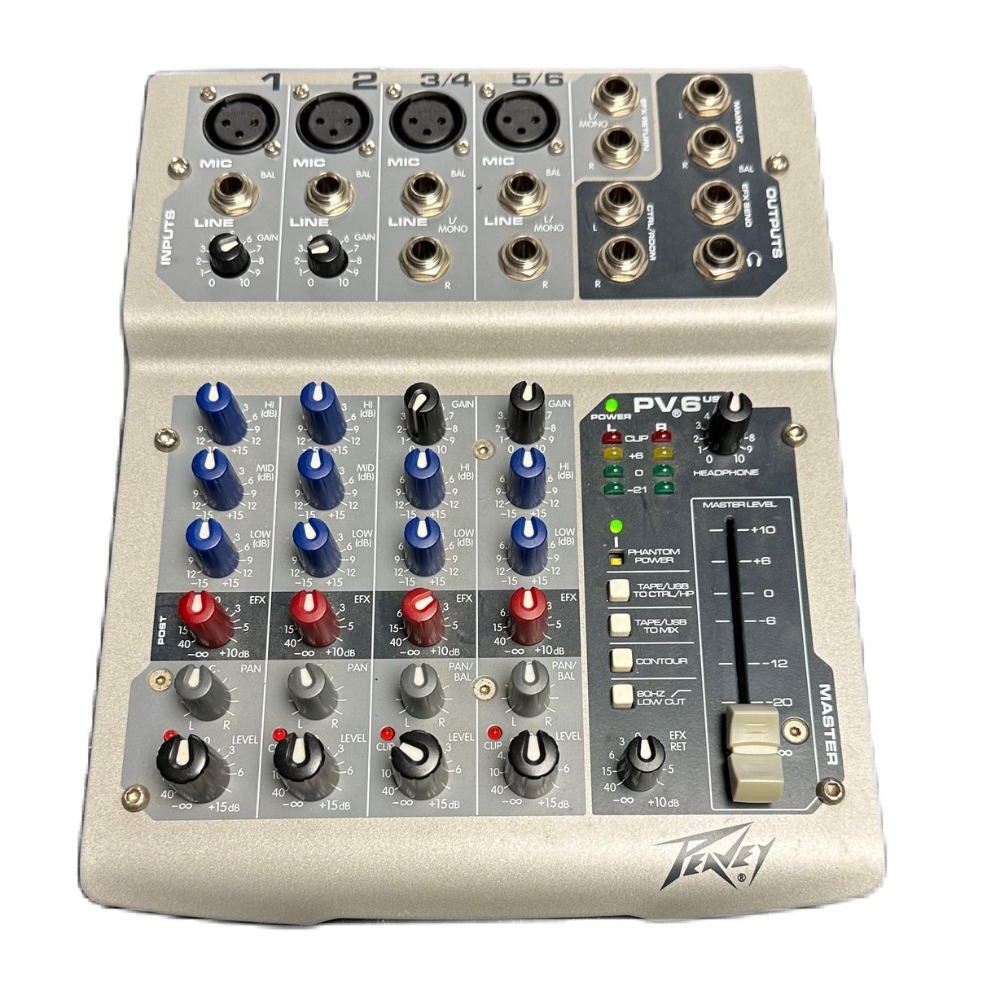 Pre-owned Peavey PV6 USB Channel Mixer - Own4Less
